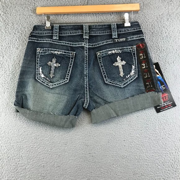 Cowgirl Tuff | Shorts | New Cowgirl Tuff Shorts Womens 3 Cross Shimmer ...